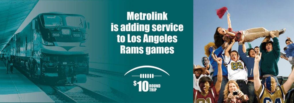 Metrolink Adds Train Service to Los Angeles Rams Home Games - SBCTA