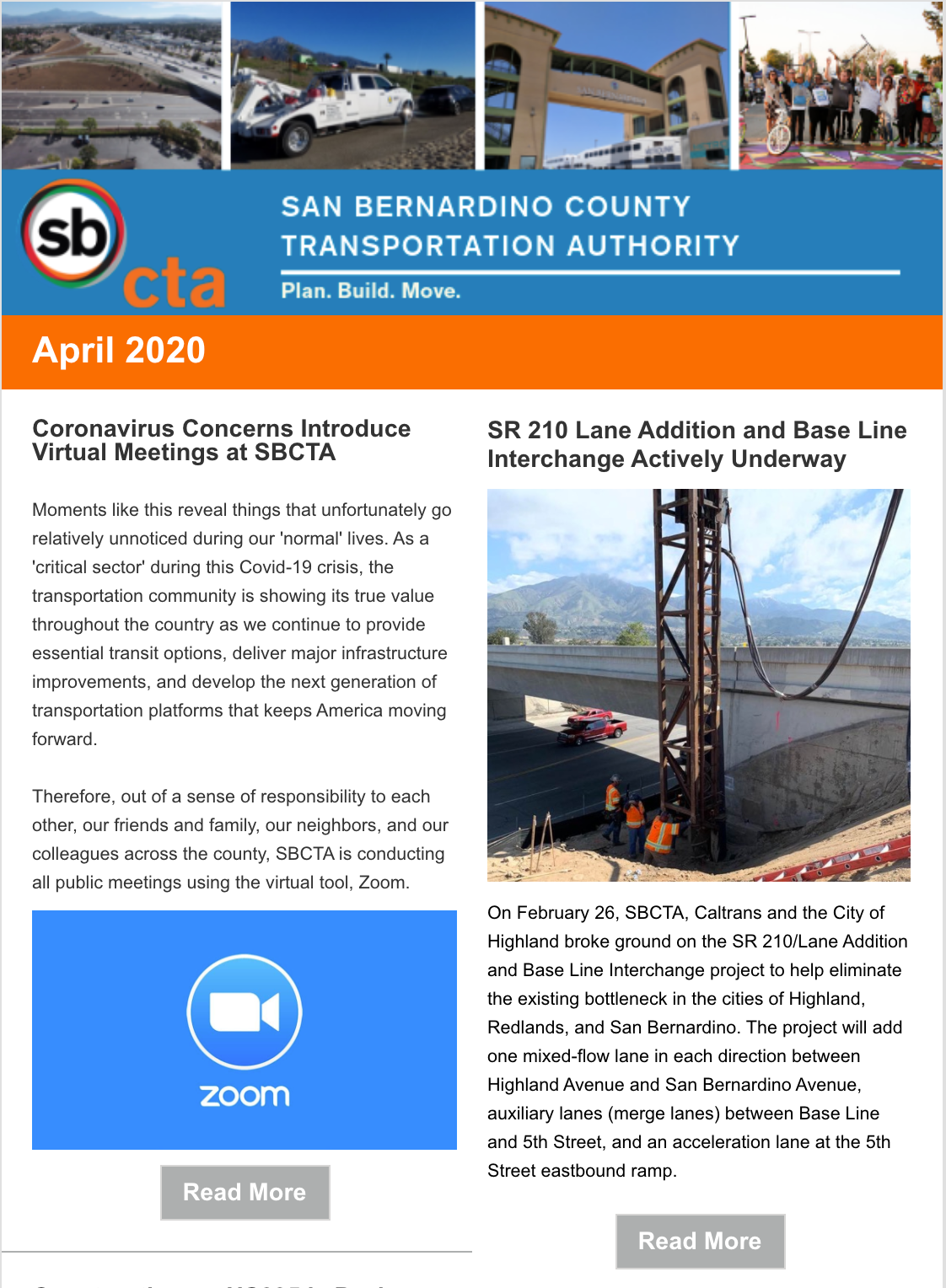 goSBCTA Newsletter: April 2020 Edition Released - SBCTA