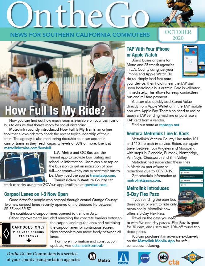 On-the-Go Commuter Newsletter: October 2020 Edition Released - SBCTA