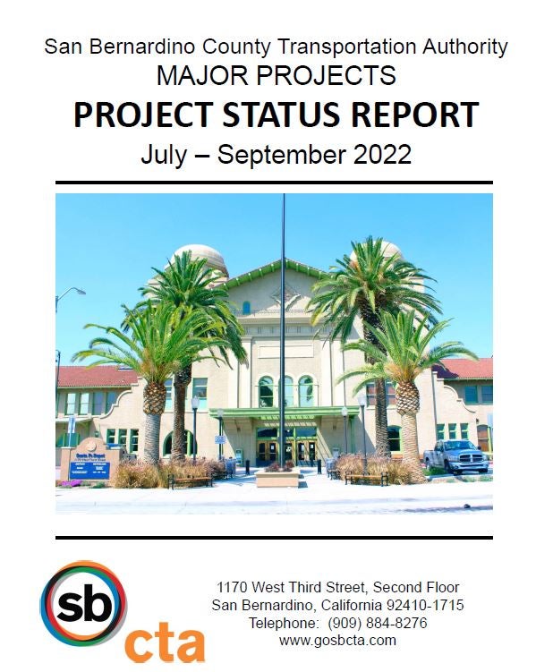Quarterly Project Briefings: July - September 2022 (Q1) - SBCTA