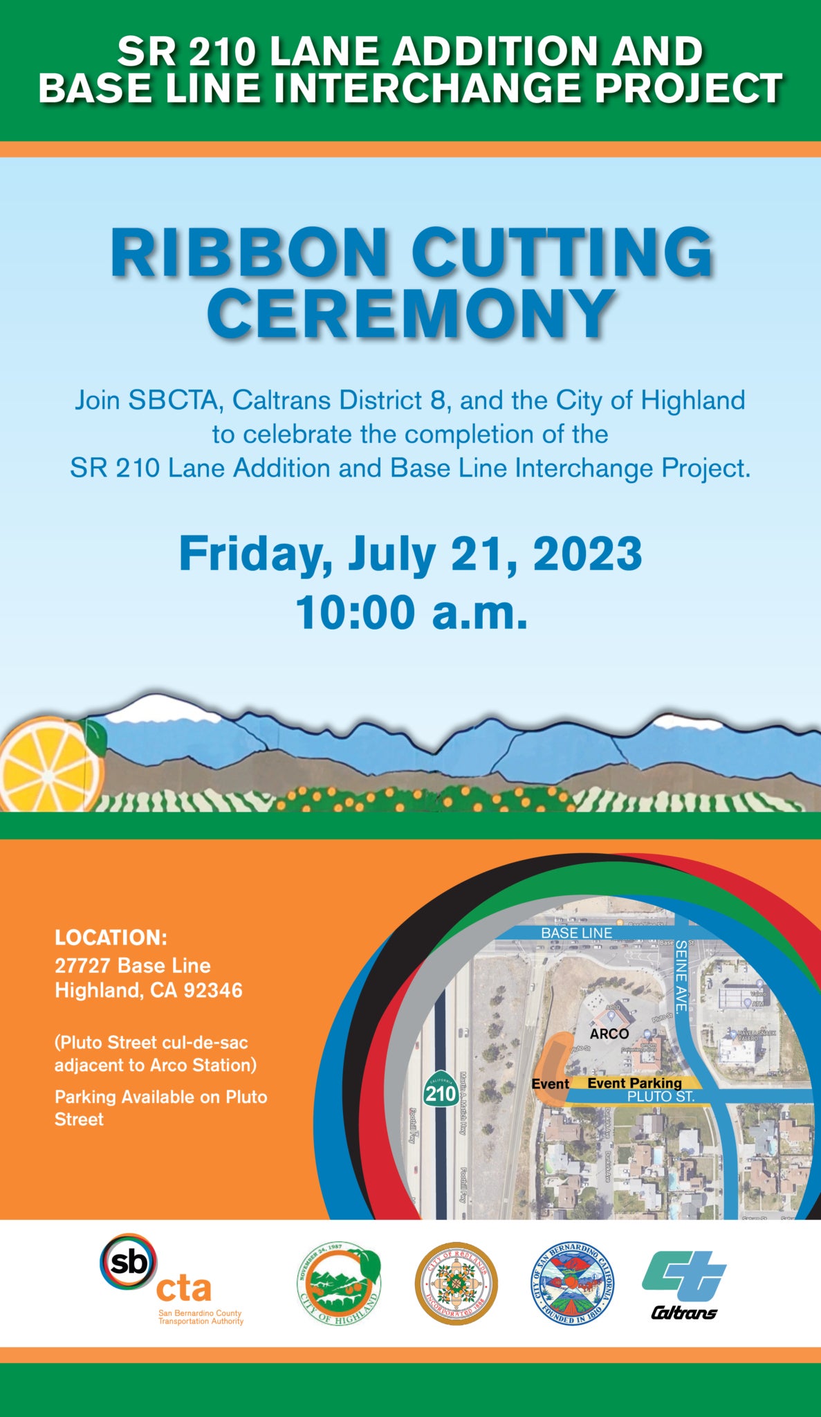SR 210 Lane Addition and Baseline Interchange Project Ribbon-Cutting ...