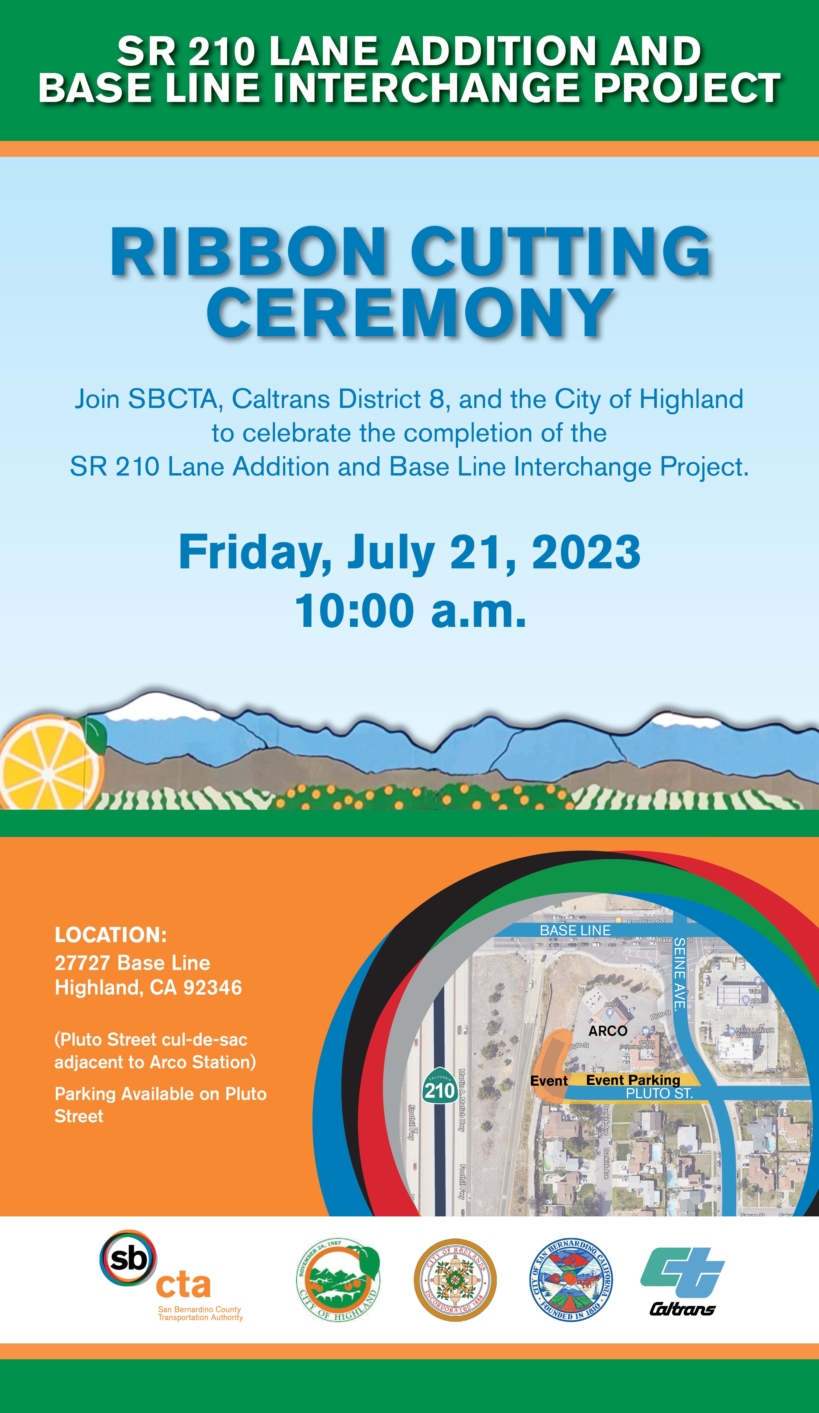 SR 210 Lane Addition and Baseline Interchange Project Ribbon-Cutting ...